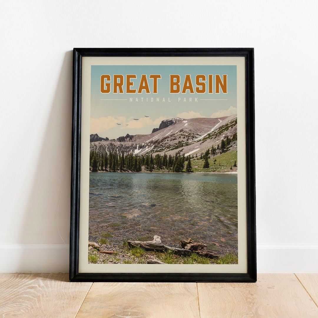 Great Basin National Park Poster, Great Basin Print | Vintage National ...