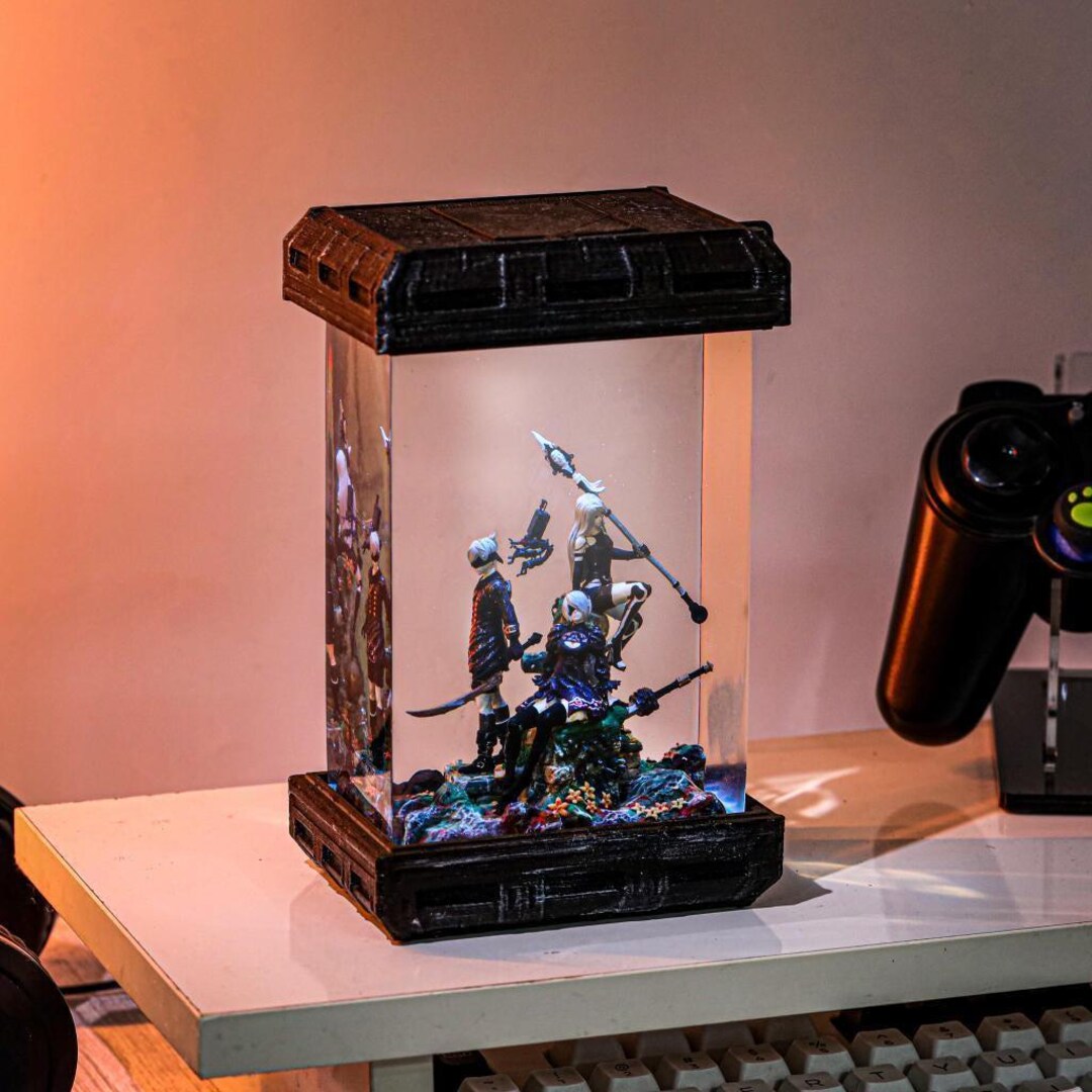 Nier: Automata Resin Night Light, 2B Gaming Setup Decor, Unique Gamer ...