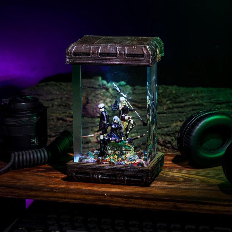 Nier: Automata Resin Night Light, 2B Gaming Setup Decor, Unique Gamer ...