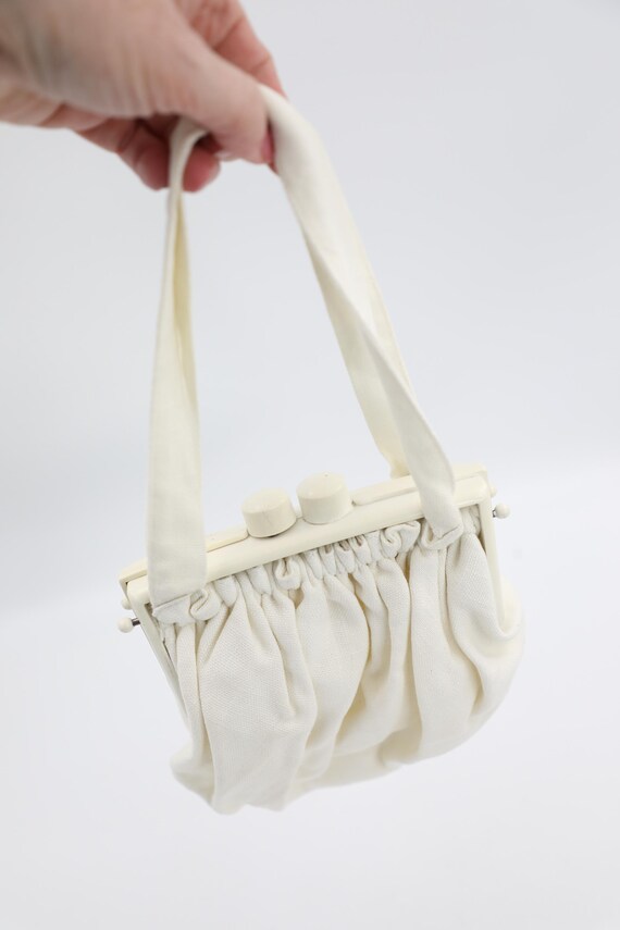 1950s Curtain Rod Handbag - Vintage Purse with Acryli… - Gem