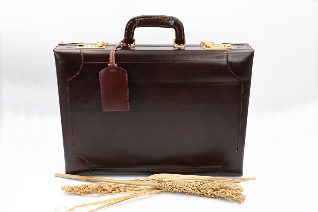 Renwick Hardside Steerhide Leather Briefcase - Etsy