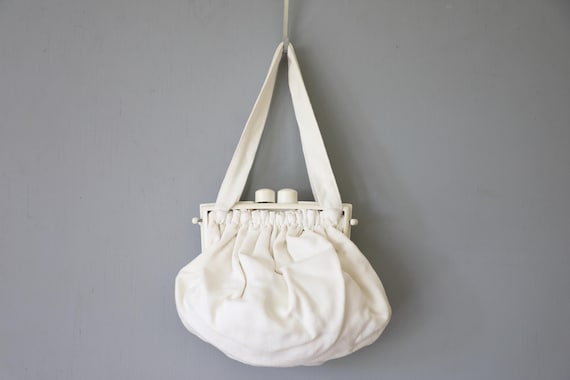 1950s Curtain Rod Handbag - Vintage Purse with Acryli… - Gem