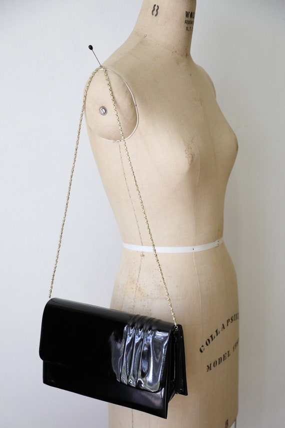 Walborg Black Patent Purse - Gem