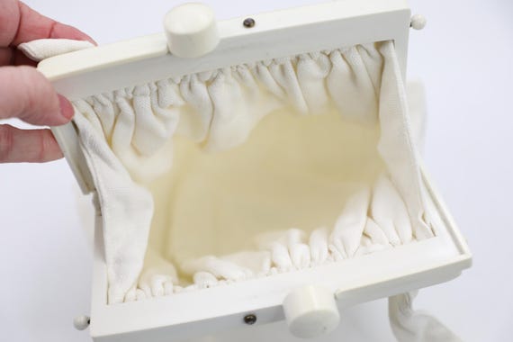 1950s Curtain Rod Handbag - Vintage Purse with Acryli… - Gem