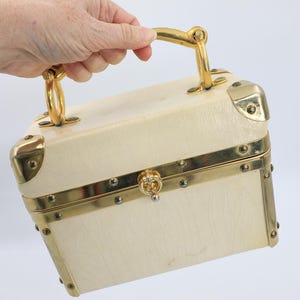 Fleurette Cream Train Case Bag Made in Italy - Etsy