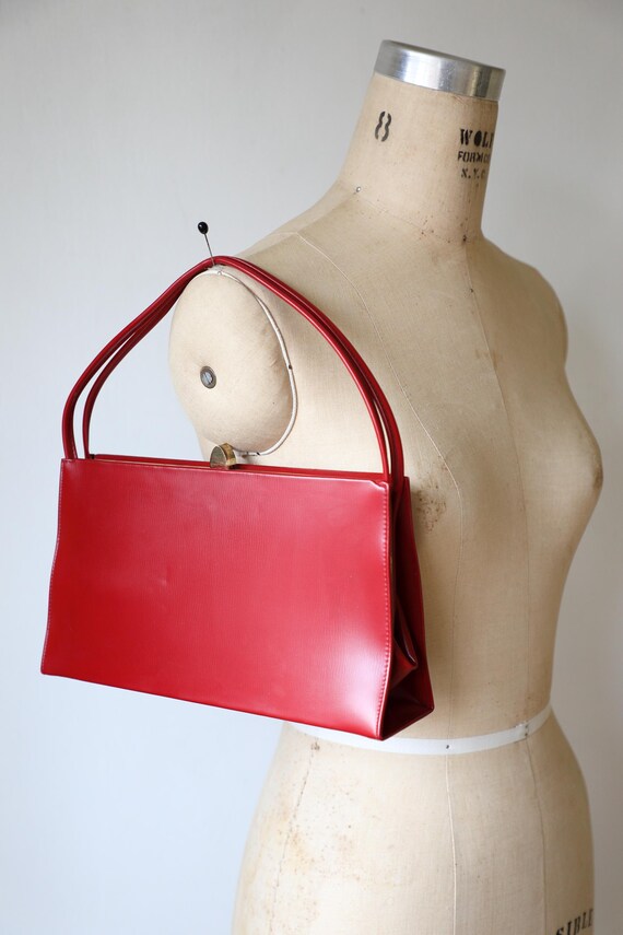 Theodor of California Red Vinyl Handbag - Gem