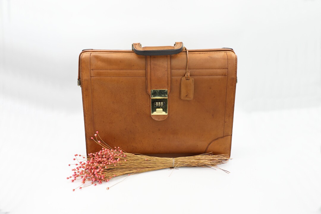 Renwick Gladstone Style Leather Briefcase - Etsy