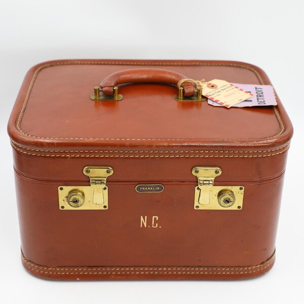 Leather Train Case - Etsy