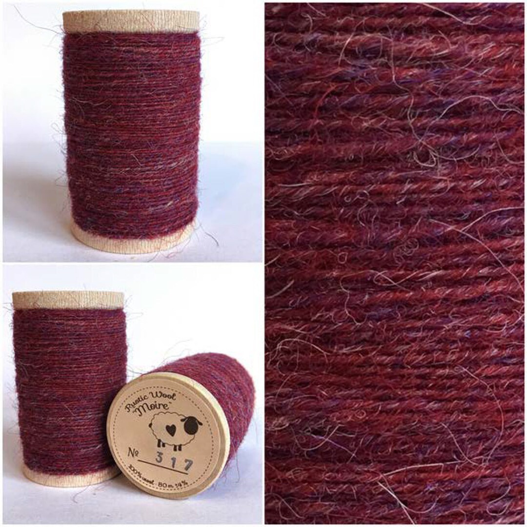 Rustic Moire Wool Thread #317 for Hand Embroidery, Wool Applique ...