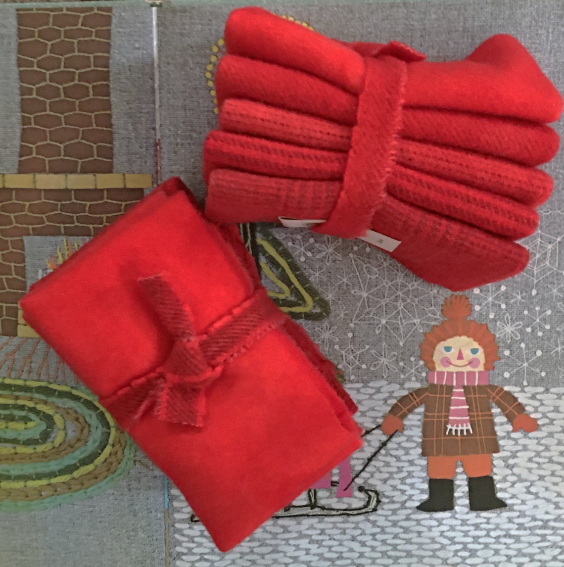 GERANIUM Hand Dyed Wool Bundle for Rug Hooking and Wool - Etsy