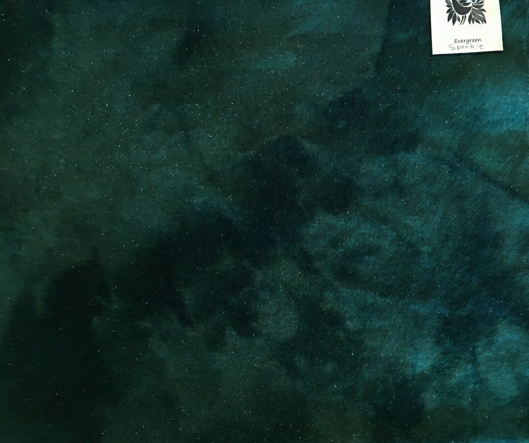 NEW EVERGREEN SPARKLE Hand Dyed Fat Quarter for Rug Hooking, Rug ...