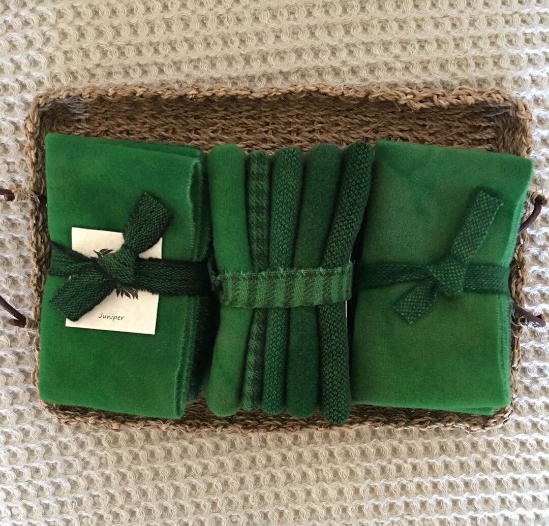 JUNIPER Hand Dyed Wool Bundle for Rug Hooking and Wool Applique - Etsy