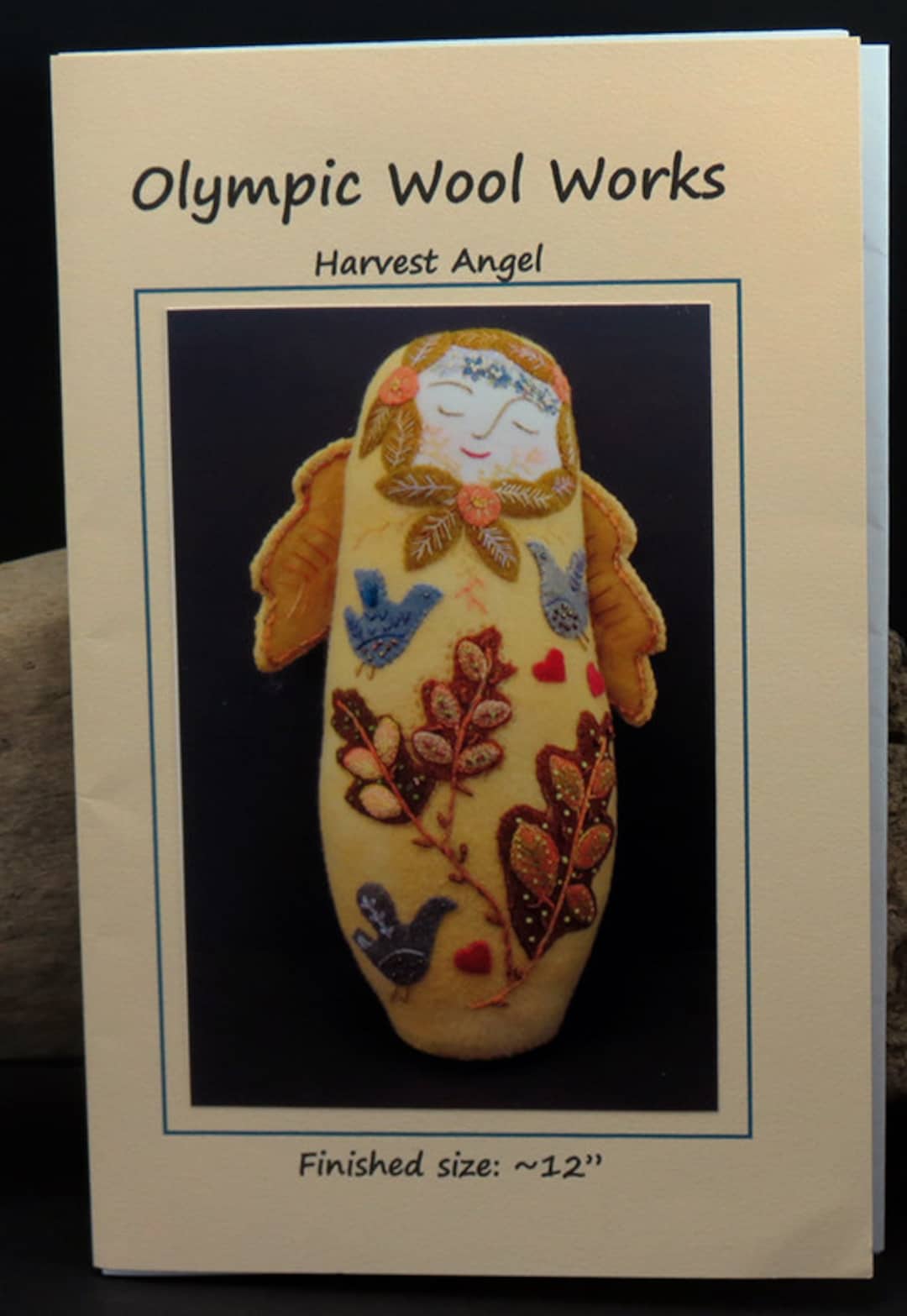AUTUMN ANGEL Wool Applique Paper Pattern for Seasonal Angel Doll, Third ...