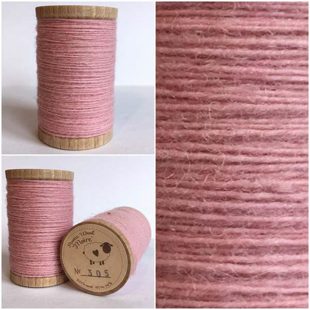 Rustic Moire Wool Thread #305 for Hand Embroidery, Wool Applique, Visible Mending, Darning and ...