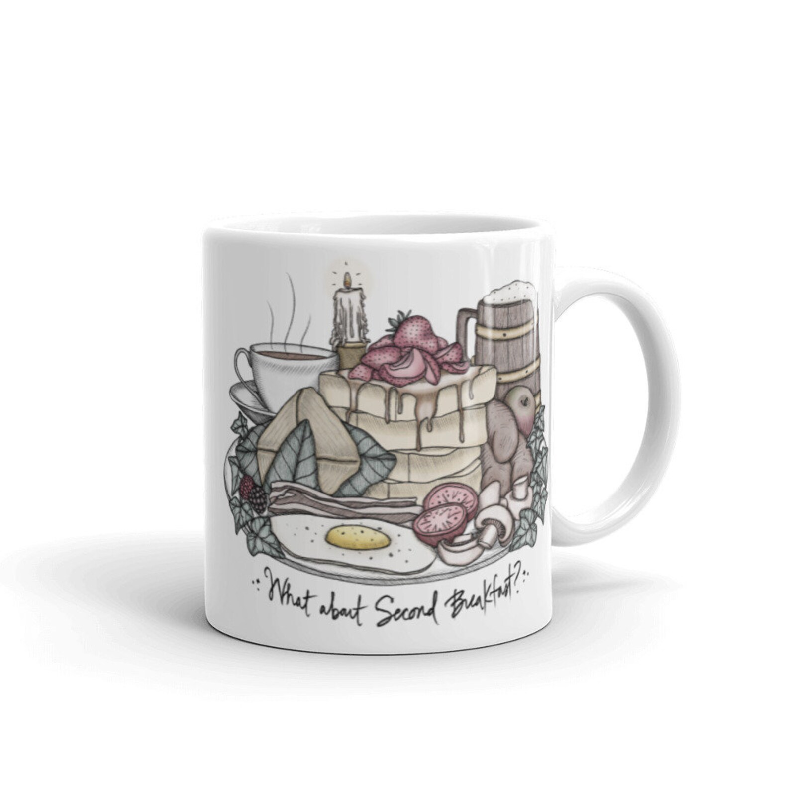 What About Second Breakfast White Mug | Etsy