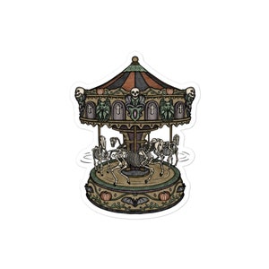 Haunted Carousel // Horror Skeleton Carnival Merry-go-round // Macabre ...