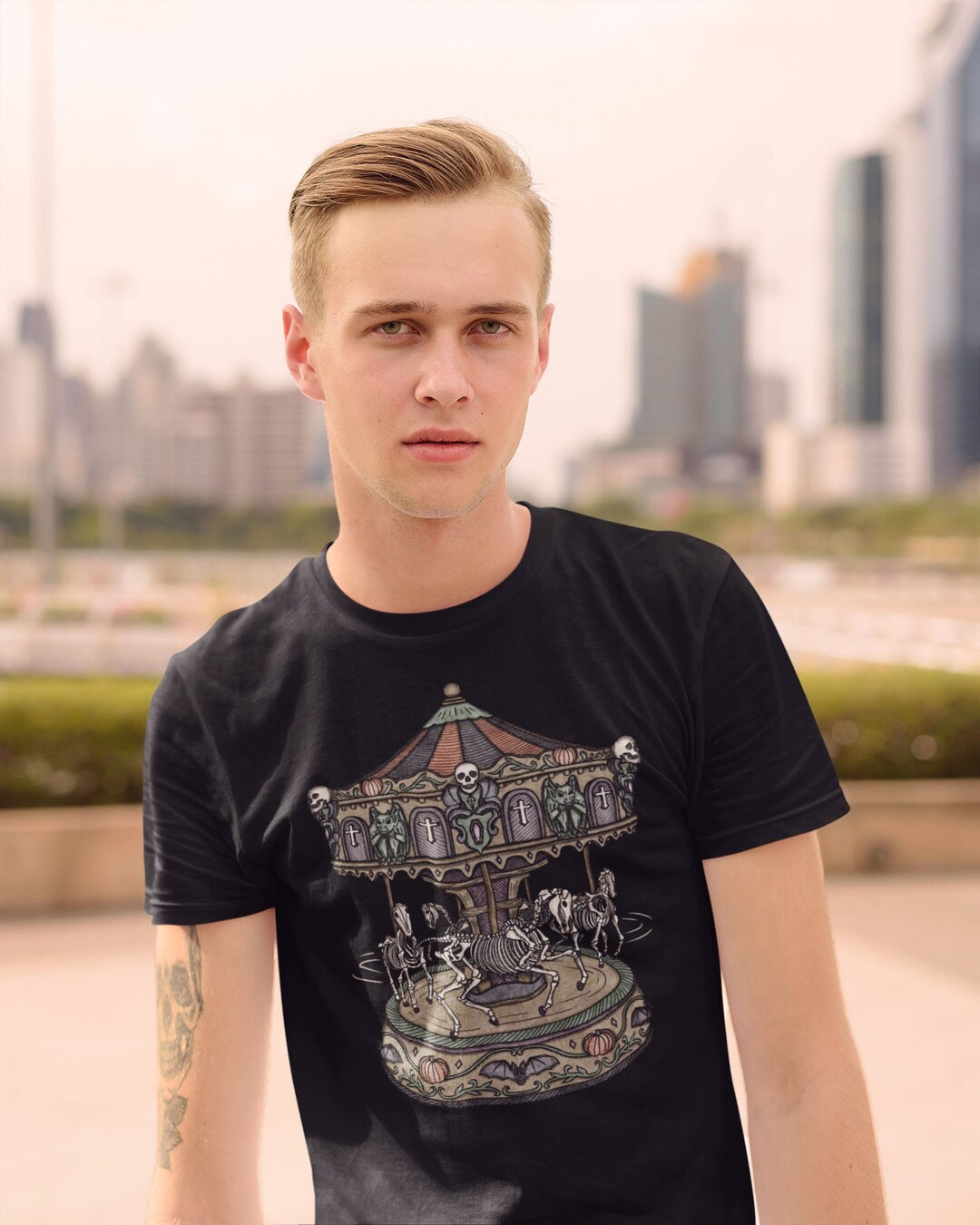 Haunted Carousel // Horror Skeleton Carnival Merry-go-round // Macabre ...