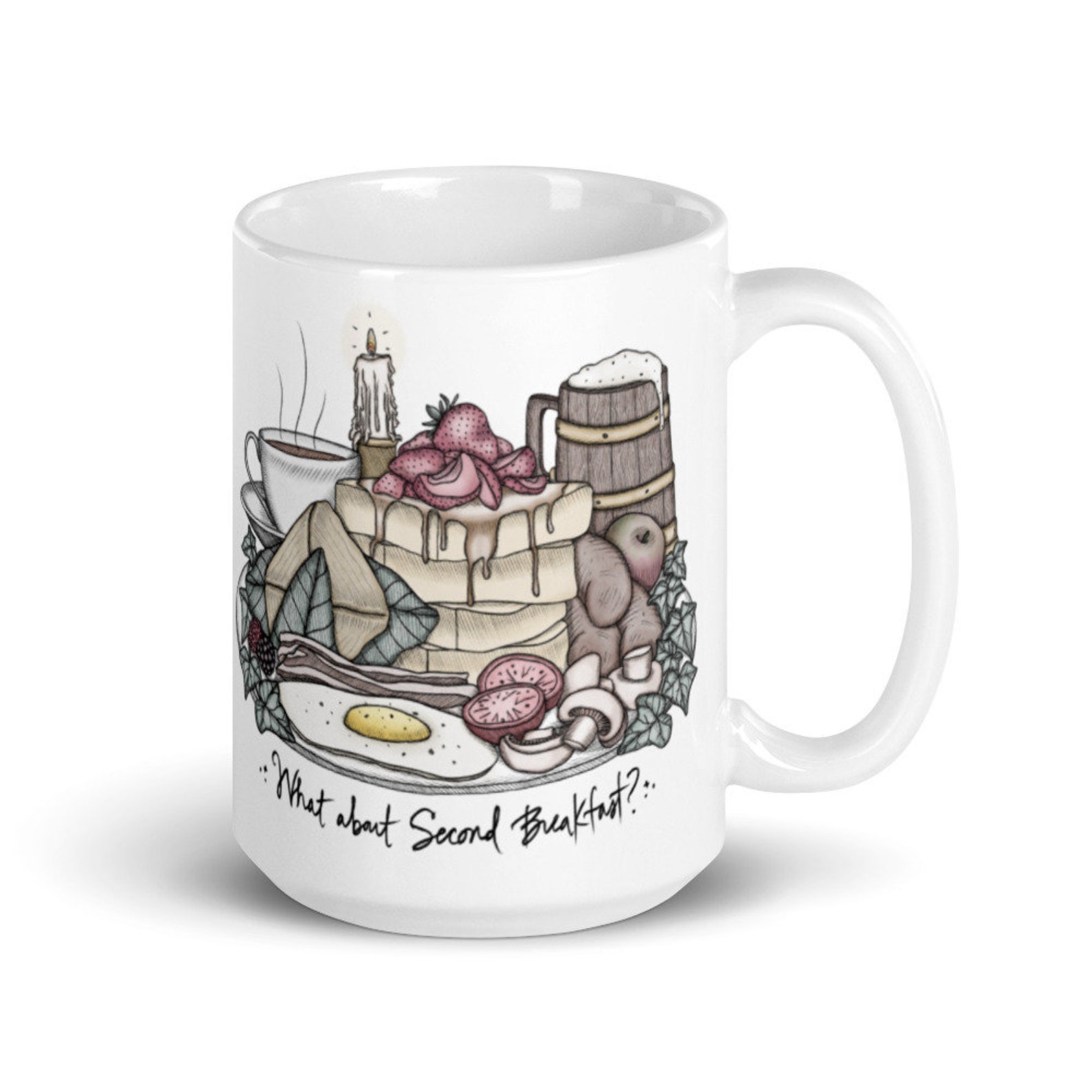 What About Second Breakfast White Mug | Etsy