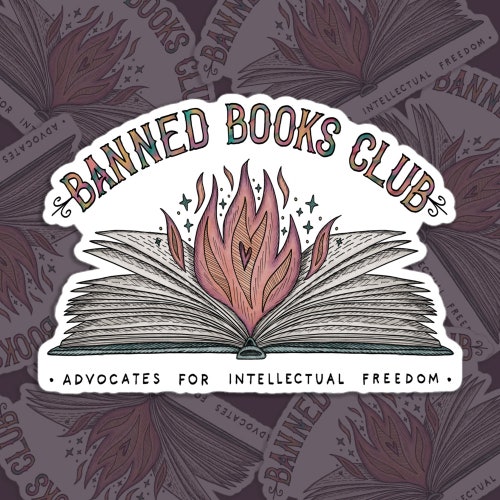 Read Banned Books Sticker - Etsy