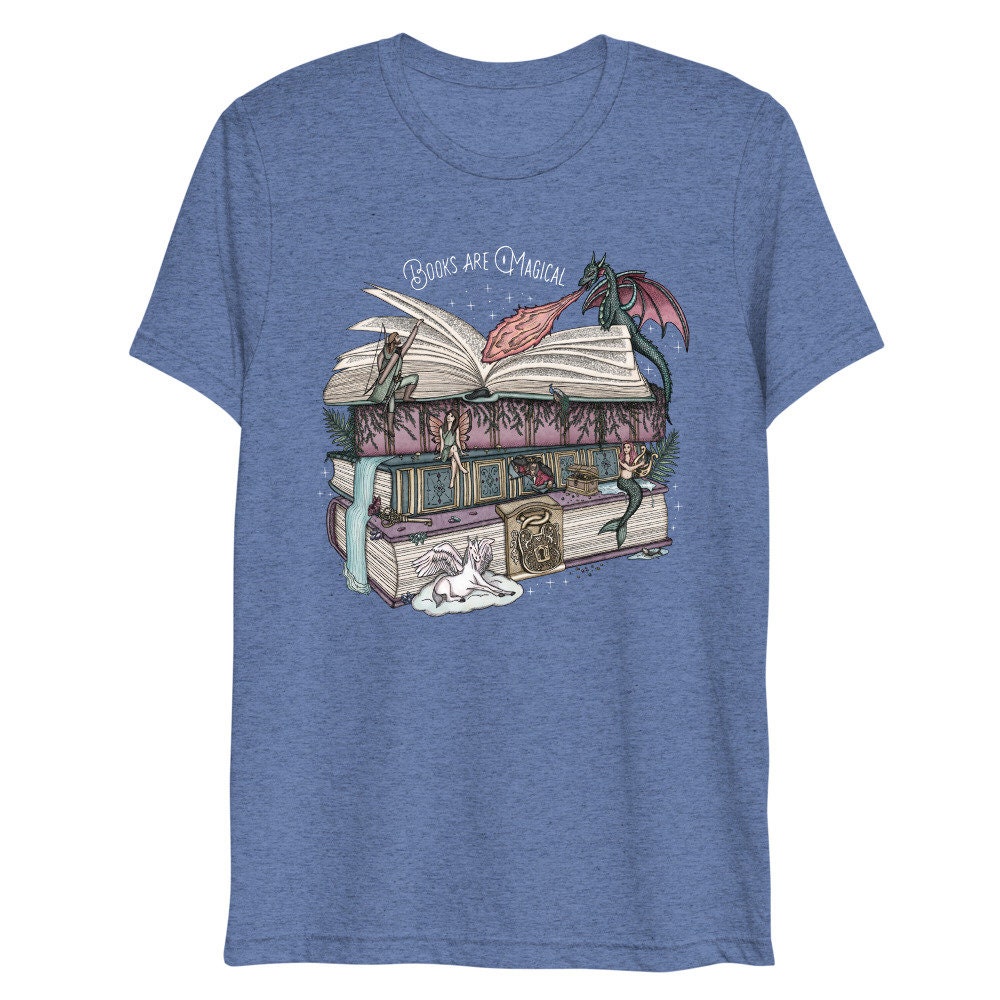 Books Are Magical | Book Shirt / Fantasy / Mythical Creatures | Unisex ...