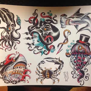 Insect and Bugs Traditional Tattoo Designs | Etsy