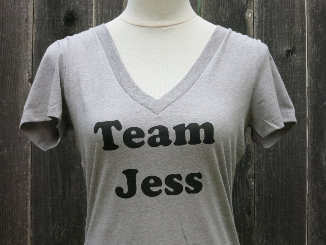 Team Jess Women's Vneck Screenprinted Shirt | Etsy