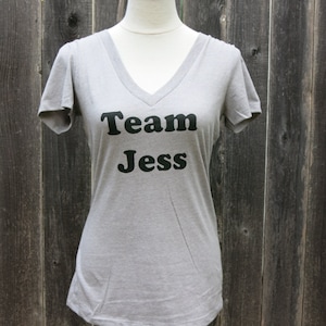 Team Jess Women's Vneck Screenprinted Shirt - Etsy