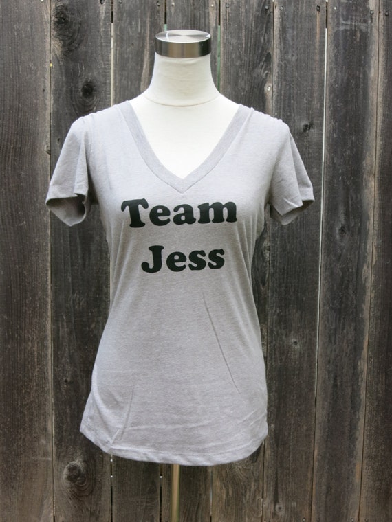 Team Jess Women's Vneck Screenprinted Shirt | Etsy
