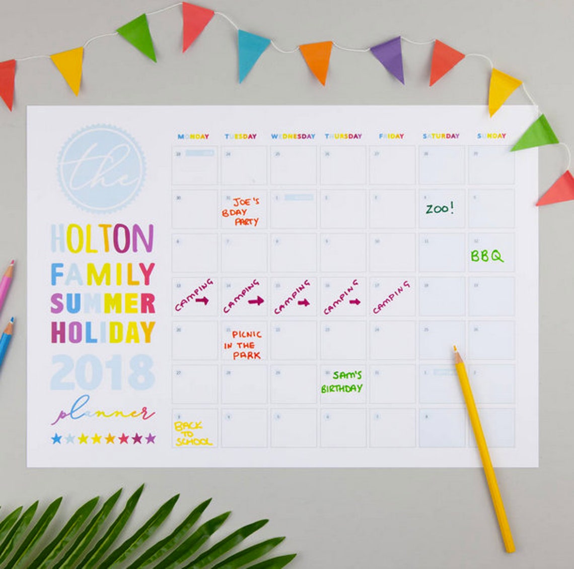 Personalised Summer Holiday Wall Planner Kit School Holiday Etsy personalised-summer-holiday-wall-planner-kit-school-holiday-etsy
