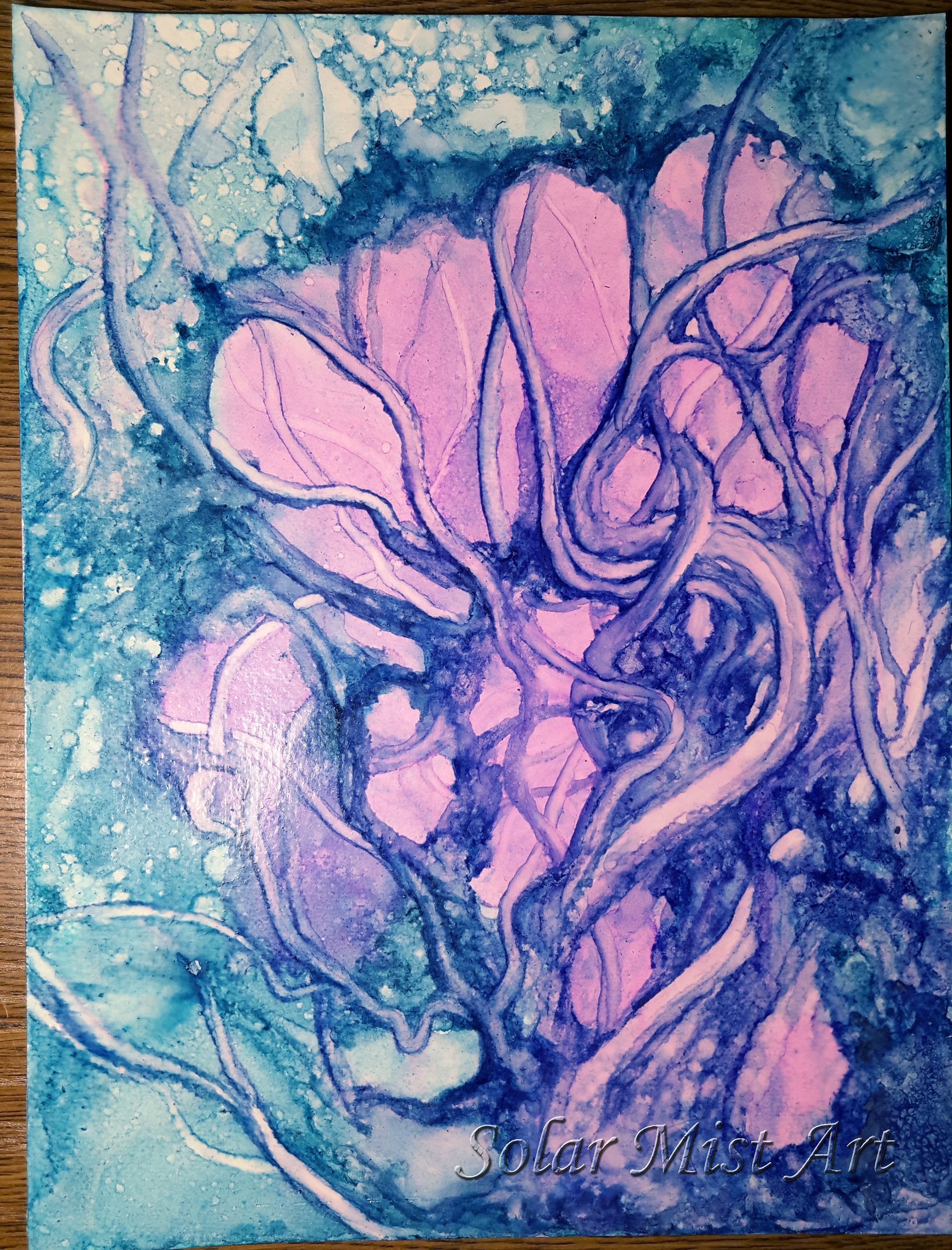 Art prints Mysterious Tree surreal landscape Walldecor Purple Blue ...