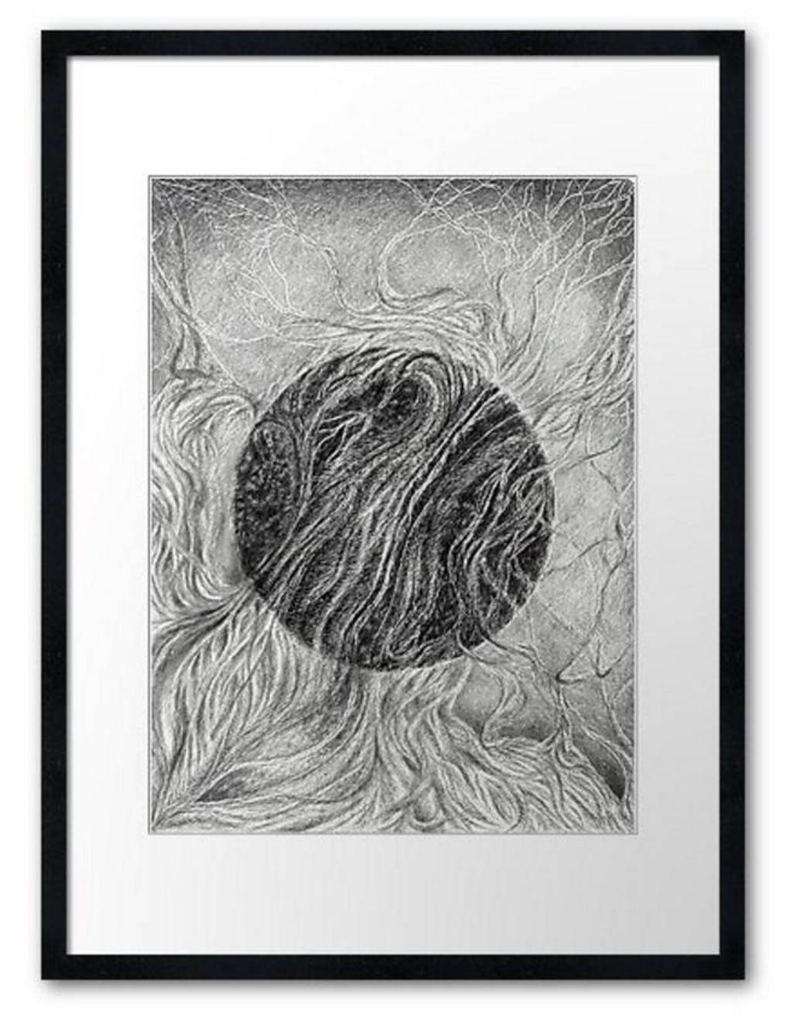Art Prints Pencil Charcoal Circle Art Drawing Illustration - Etsy Denmark