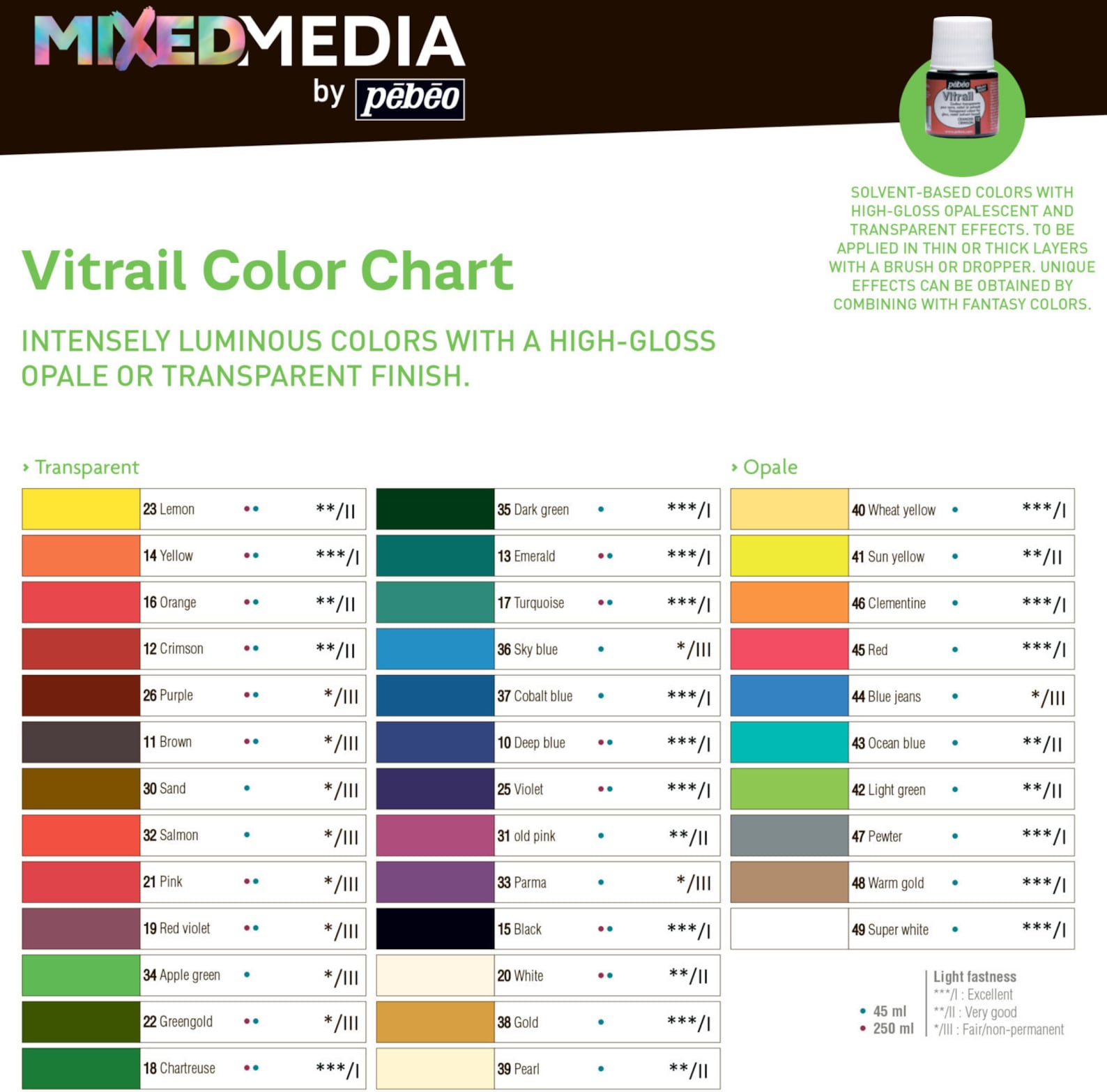 Pebeo Vitrail Stained Glass Effect Color Paints for Glass | Etsy