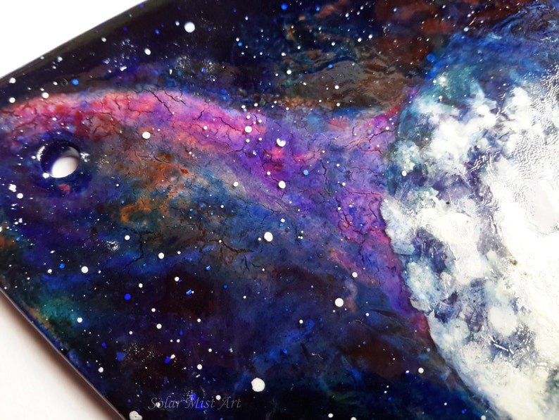 Space Art Pale Blue Dot Carl Sagan Painting on Glass Planet - Etsy