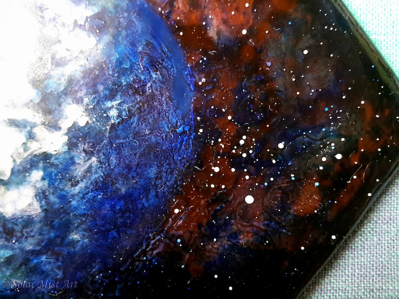 Space Art Pale Blue Dot Carl Sagan Painting on Glass Planet - Etsy