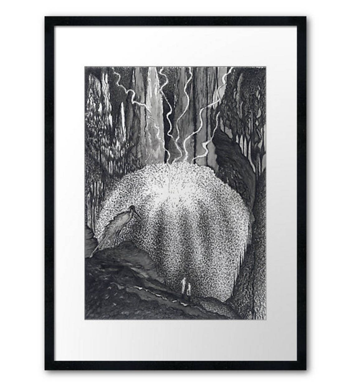 Inkdrawing Surreal Illustration Fantasy Hand Painted Grafics - Etsy