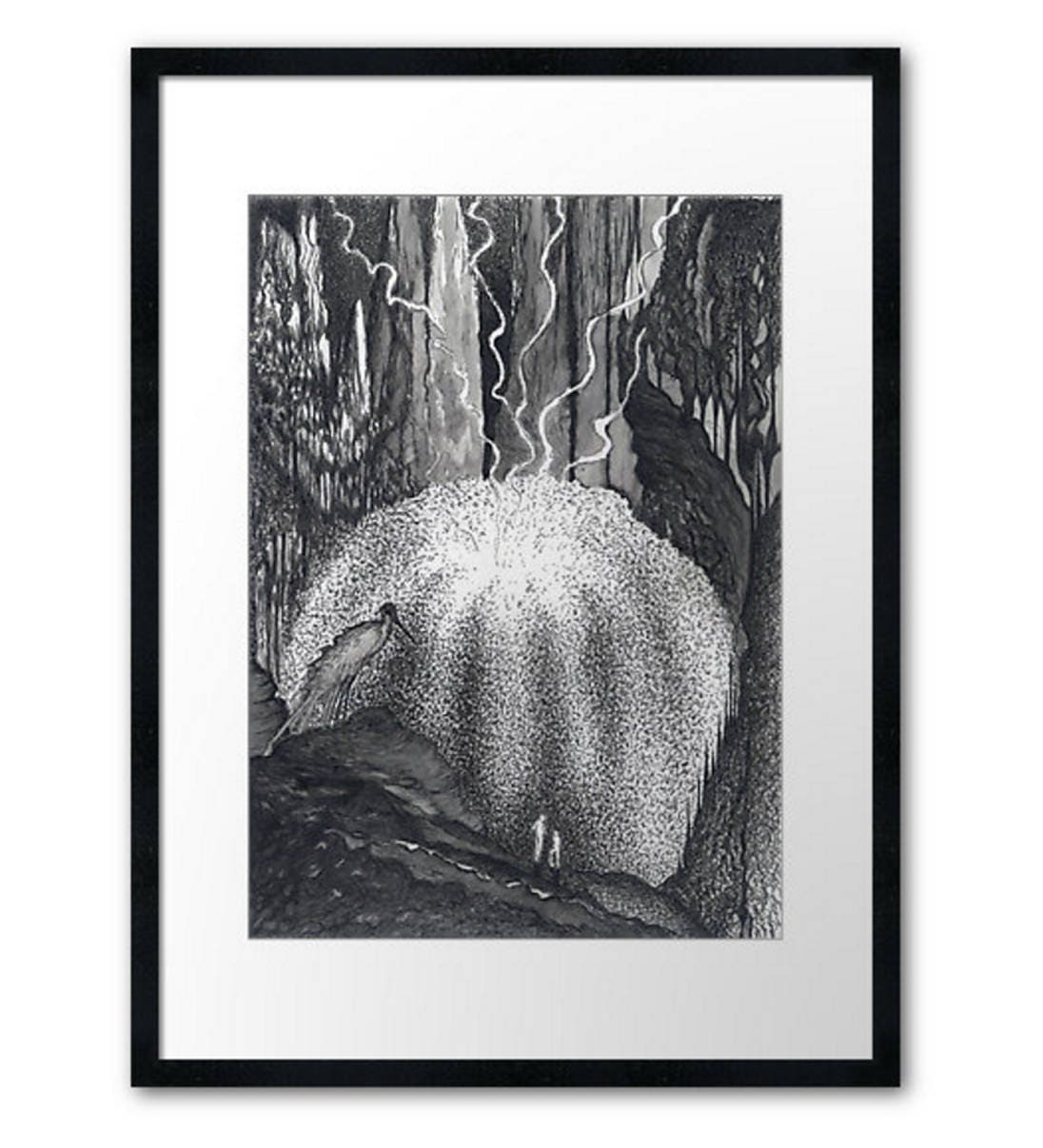 Inkdrawing Surreal Illustration Fantasy Hand Painted Grafics - Etsy