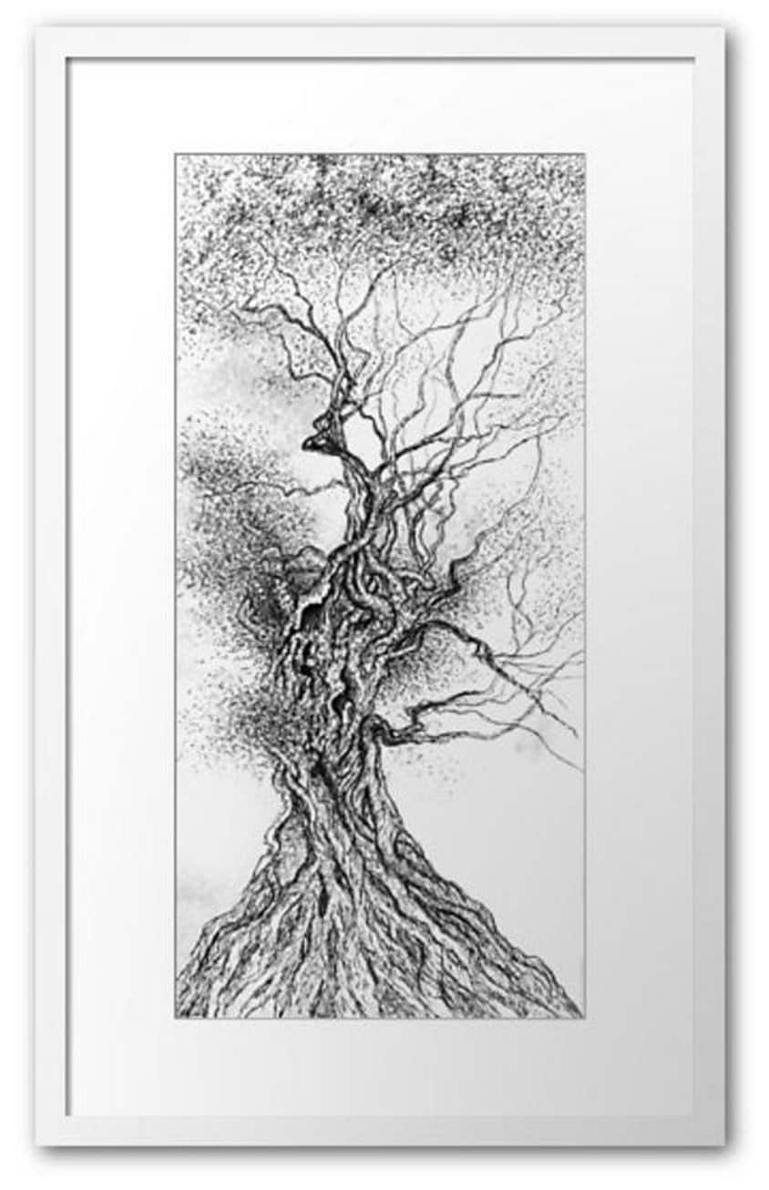 Realistic Tree Trunk Drawing