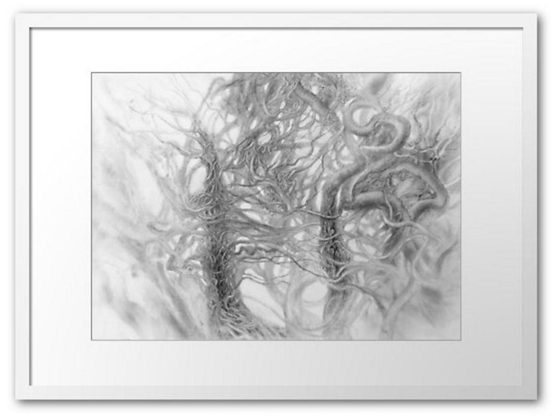 Abstract Pencil Drawing Trees