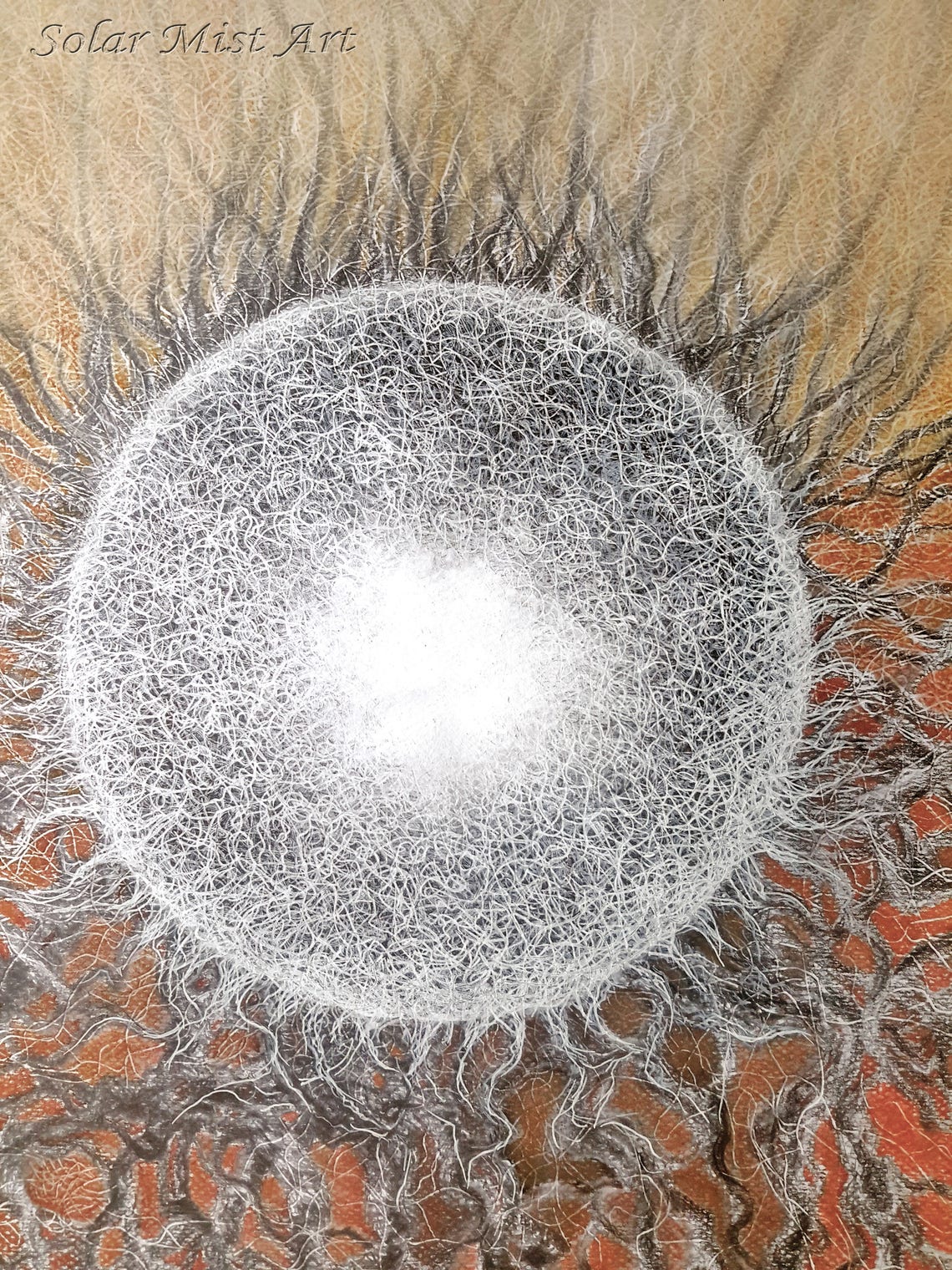 Pencil Charcoal Circle Art Drawing Surreal Illustration Hand - Etsy