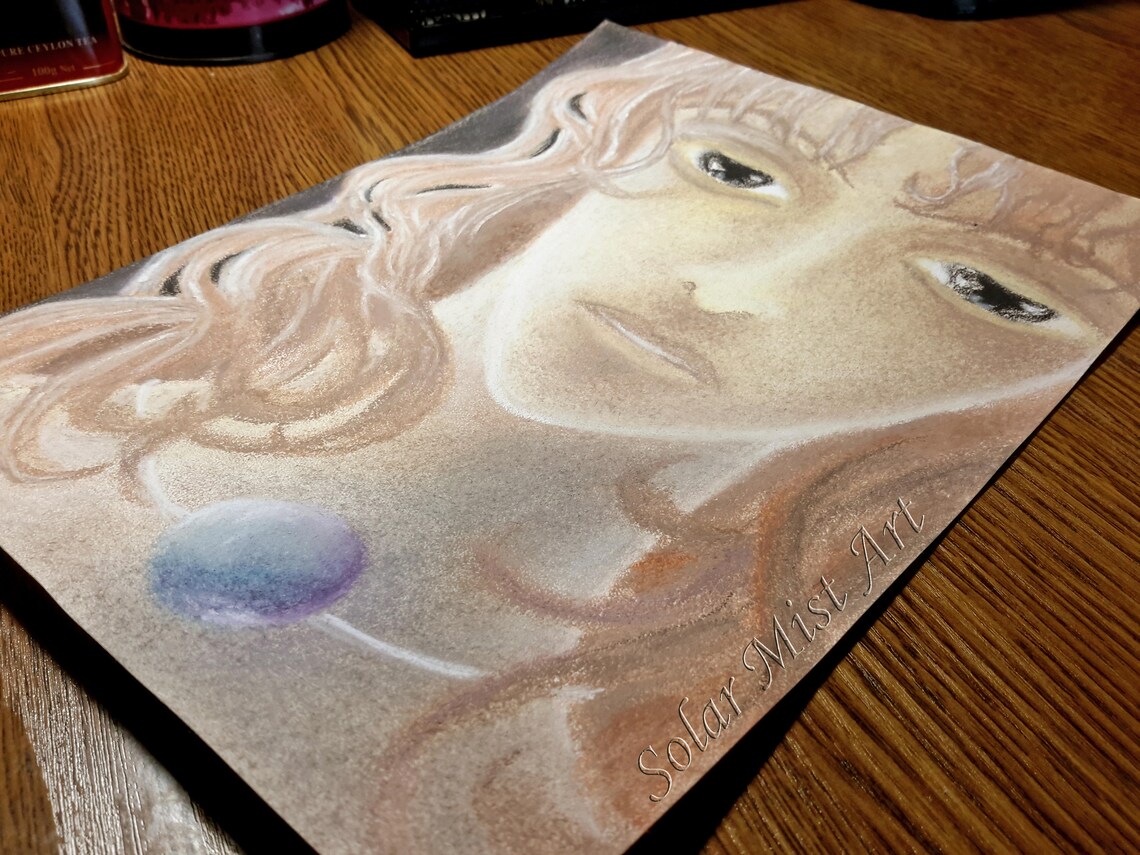 Professionalart Pastel Art Portrait Art Shine Abstract - Etsy