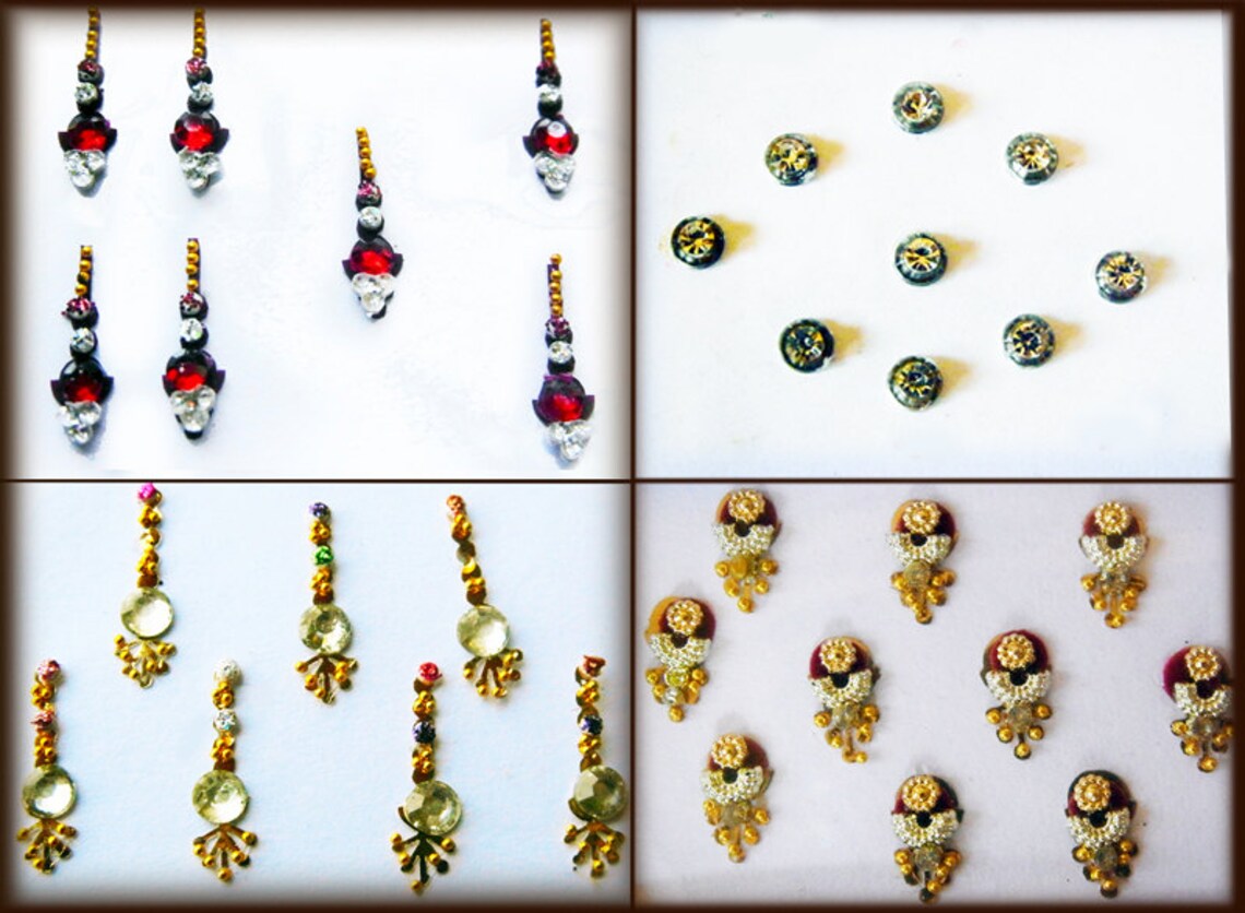 Lote de 12 alta calidad Bindi Set / Handpicked Designer Bindis | Etsy