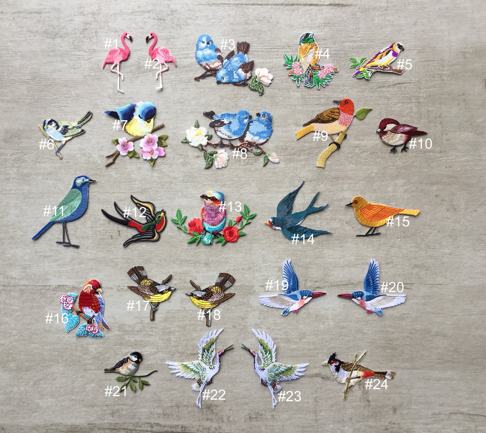 Embroidery Bird Iron on Appliques - Etsy