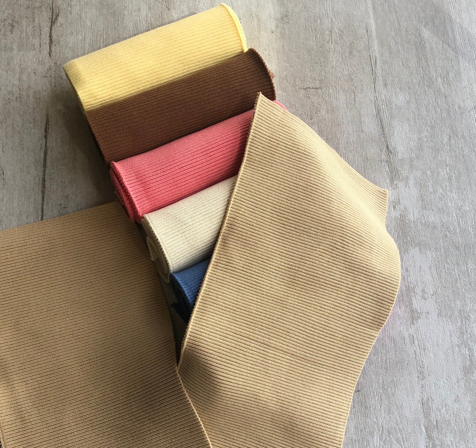 Heavy Weight Elastic Rib Knit Cuffs Waistband Collar Fabric Trim SH3176 ...