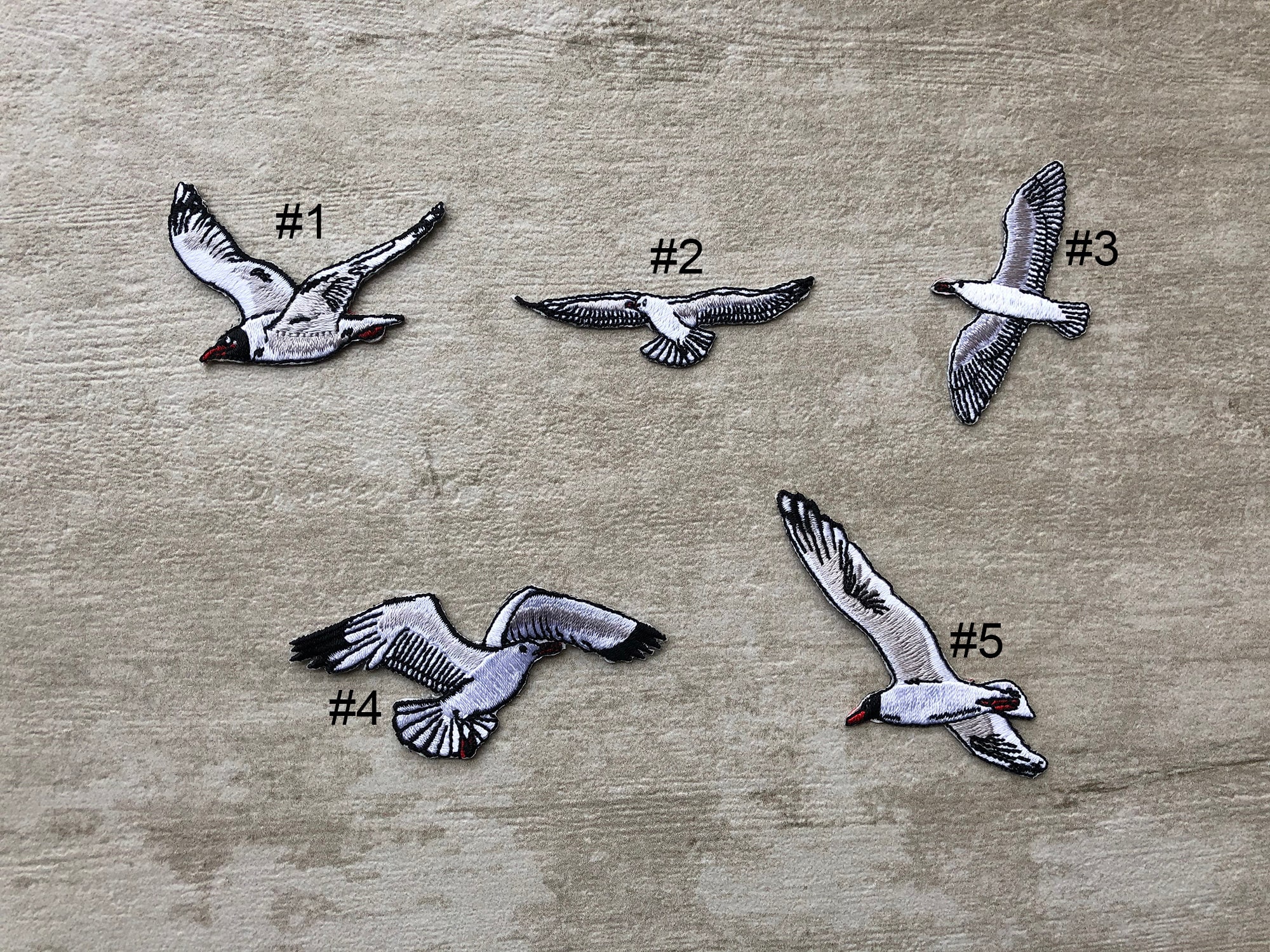 Embroidery Seagull Iron on Appliques Bird Patch - Etsy