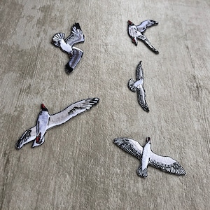 Embroidery Seagull Iron on Appliques Bird Patch - Etsy