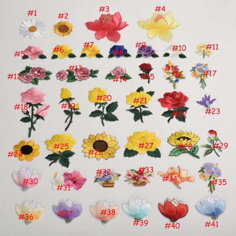 Flower Iron on Patch - Etsy