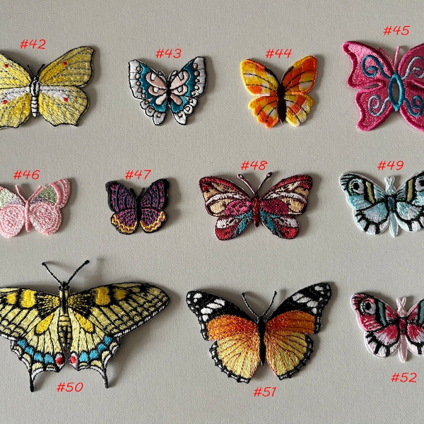 Embroidered Butterfly Patches - Etsy