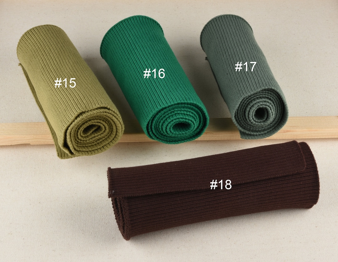 Heavy Weight Elastic Rib Knit Cuffs Waistband Collar Fabric Trims SH317 ...
