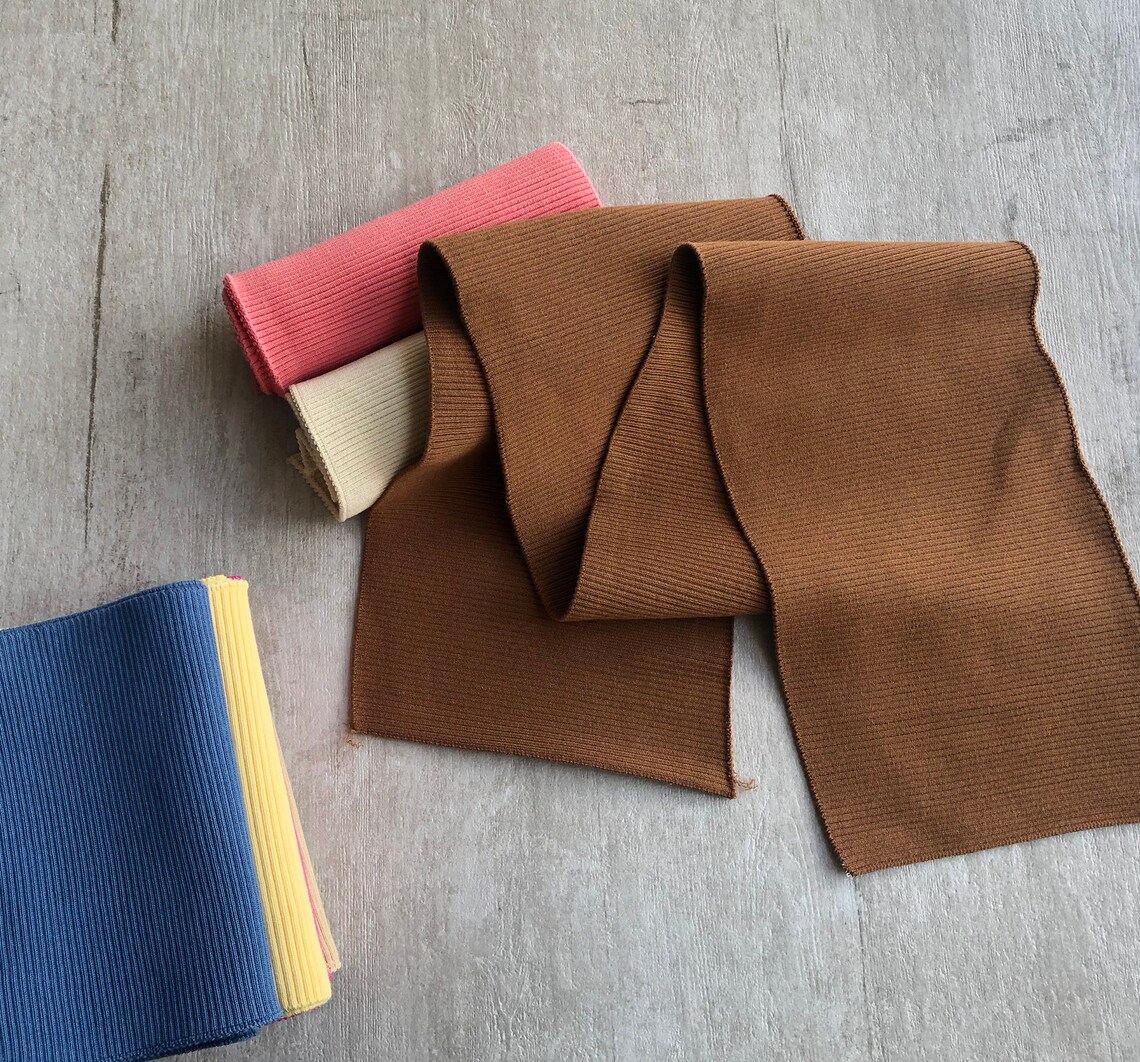 Heavy Weight Elastic Rib Knit Cuffs Waistband Collar Fabric Trim SH3176 ...