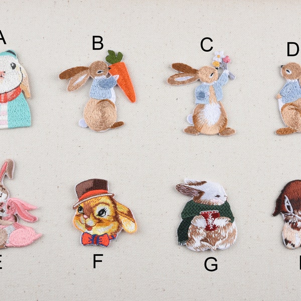Rabbit Applique - Etsy
